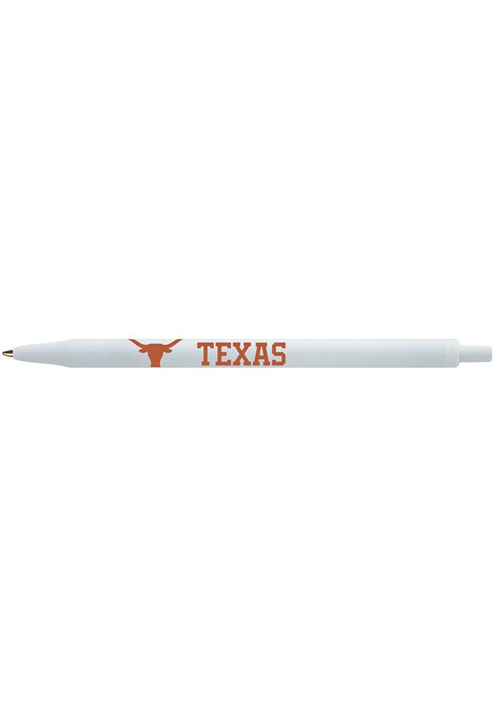 Texas Longhorns White Bic Click Stick Pen - 613116625