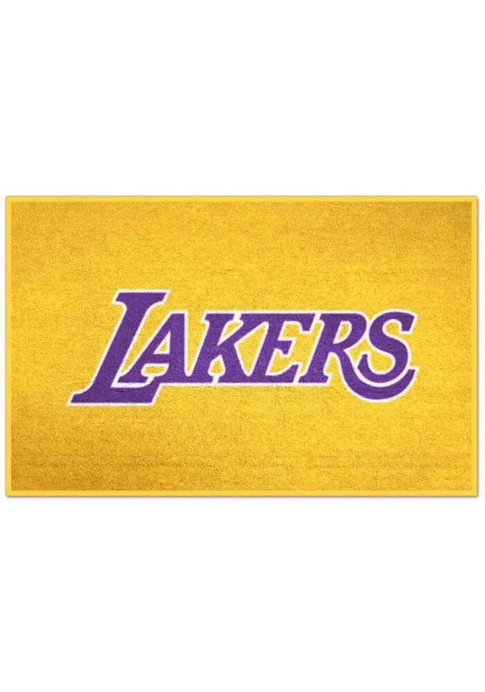 Los Angeles Lakers Wordmark Interior Rug GOLD - 61967013