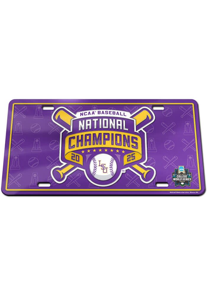 LSU Tigers License Plate- LSU Tigers PURPLE 2025 NCAA Mens College ...