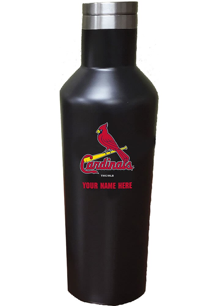 St Louis Cardinals BLACK Personalized 17oz Water Bottle - 63631849