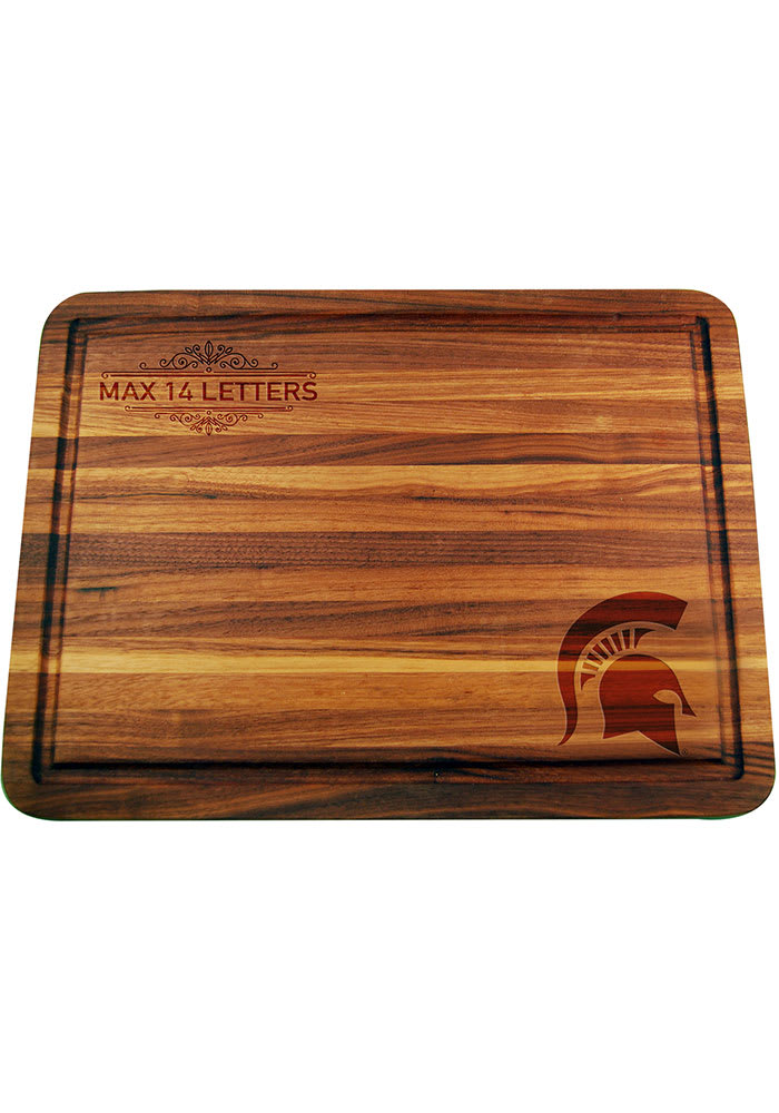 BROWN Michigan State Spartans Personalized Acacia Serving Tray - 63632402