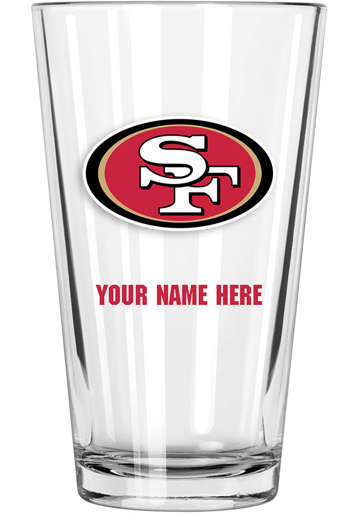 San Francisco 49ers Red Personalized Pint Glass - 63633339