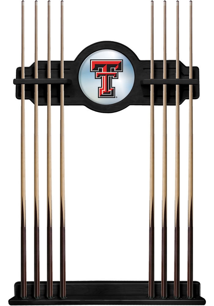 Texas Tech Red Raiders Solid Wood Cue Rack Pool Table BLACK - 6366834