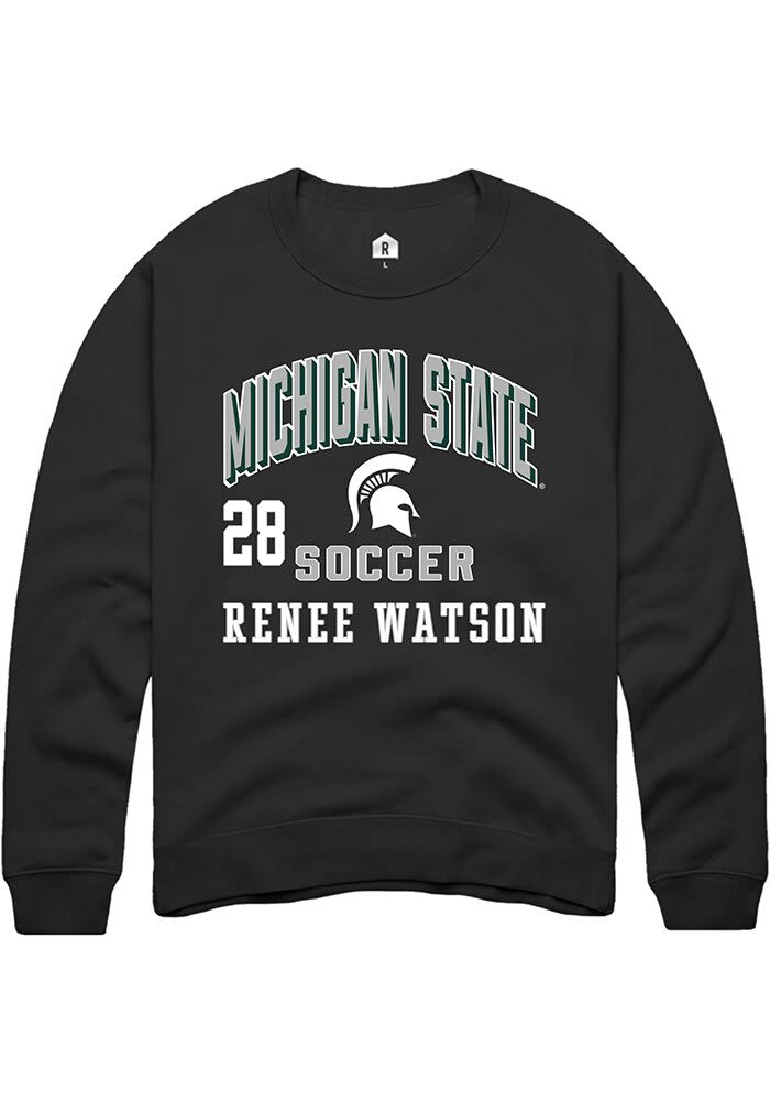 Renee Watson Michigan State Spartans Mens BLACK NIL Arch Logo Player ...
