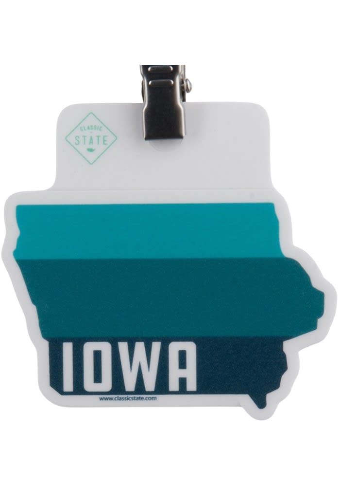 Iowa Souvenir | Iowa Stickers Ombre State Shape - TEAL