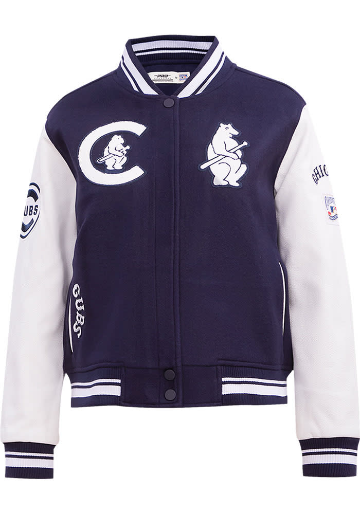 Chicago Cubs Pro Standard Womens NAVY Retro Wool Varsity Heavy Weight ...