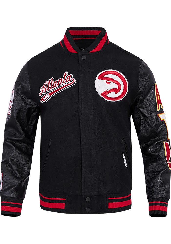 Atlanta Hawks Pro Standard Womens BLACK/RED Script Tail Varsity Heavy ...
