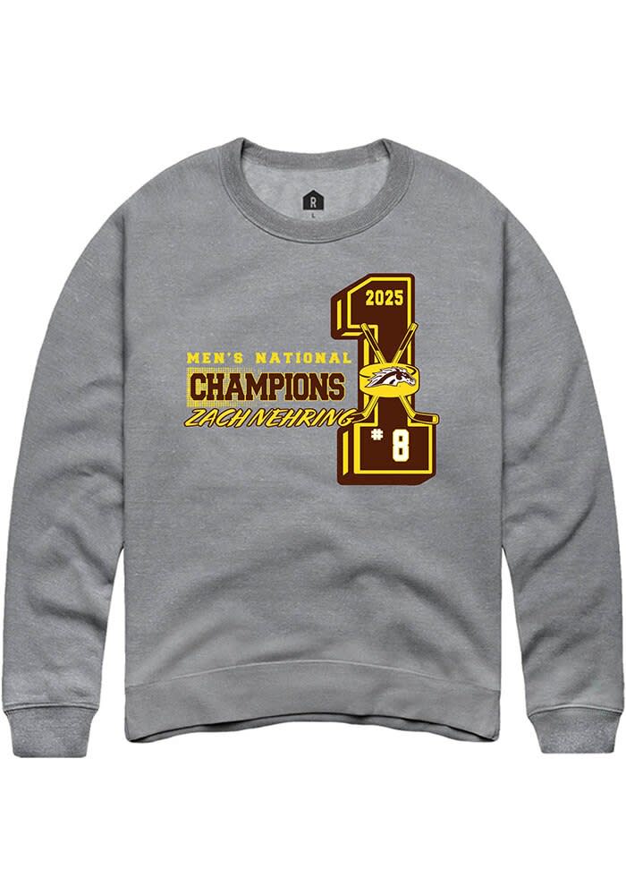 Zach Nehring Mens GREY HEATHER Western Michigan Broncos NIL 2025 ...