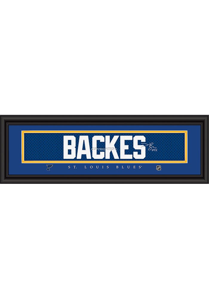 David Backes St Louis Blues Blue 8x24 Signature Framed Posters - 6541471
