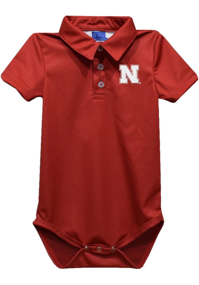 Vive La Fete Nebraska Cornhuskers Baby SCARLET Team Polo Romper - 655810672