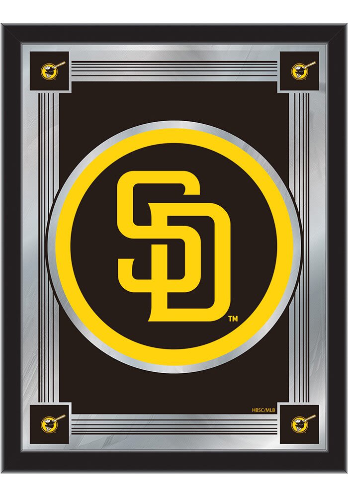 San Diego Padres BLACK Hanging Back Bar Mirror - 6577410