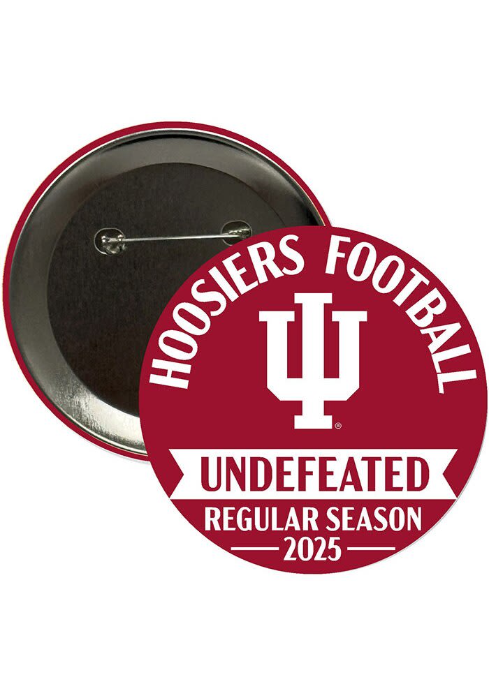 Indiana Hoosiers Red Undefeated Regular Season Button - 660602206