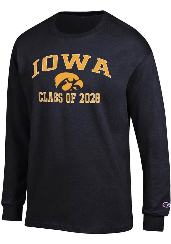 Champion Iowa Hawkeyes Font Class of 2028 Jersey Long Sleeve T Shirt ...
