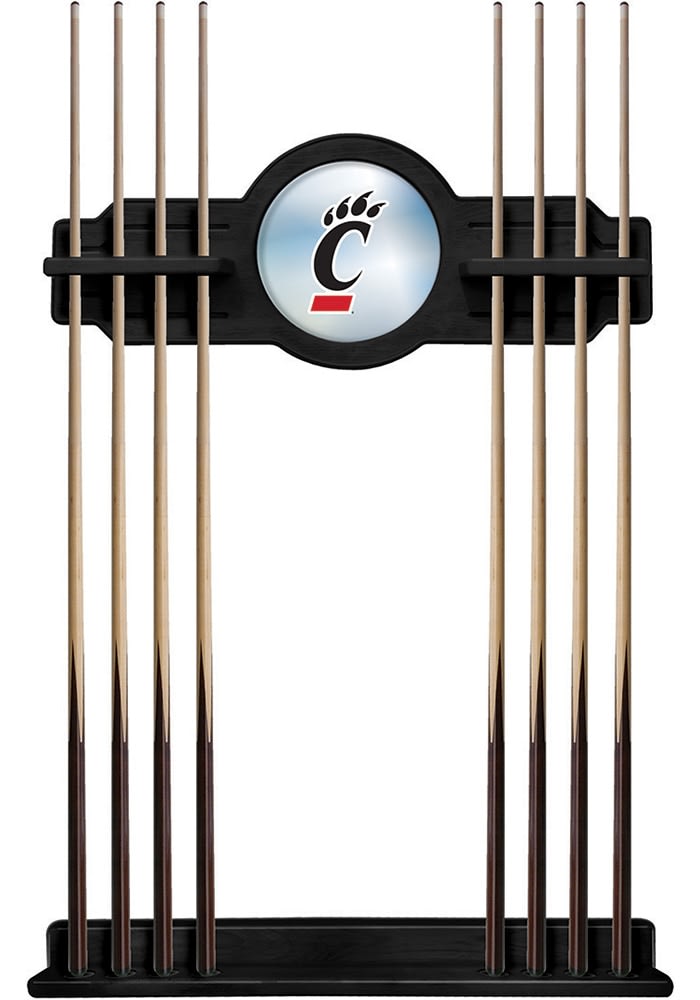 Cincinnati Bearcats BLACK Solid Wood Cue Rack Pool Table - 661408351