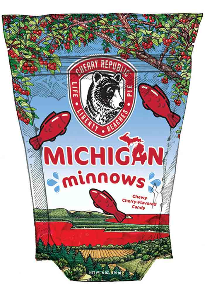 Michigan Red shape of an iconic Northern Michigan minnow Candy - 6670004