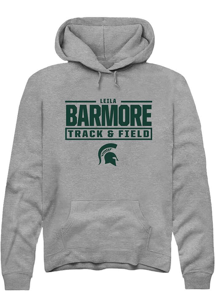 Leila Barmore Mens GRAPHITE Michigan State Spartans NIL Stacked Box ...