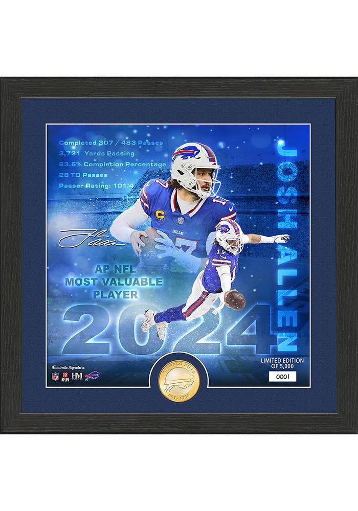 Josh Allen Buffalo Bills ROYAL 2024 NFL Most Valuable Player Plaque ...