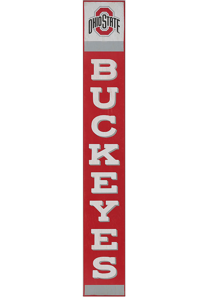 Ohio State Buckeyes Red Vertical Wood Wall Sign - 6730246
