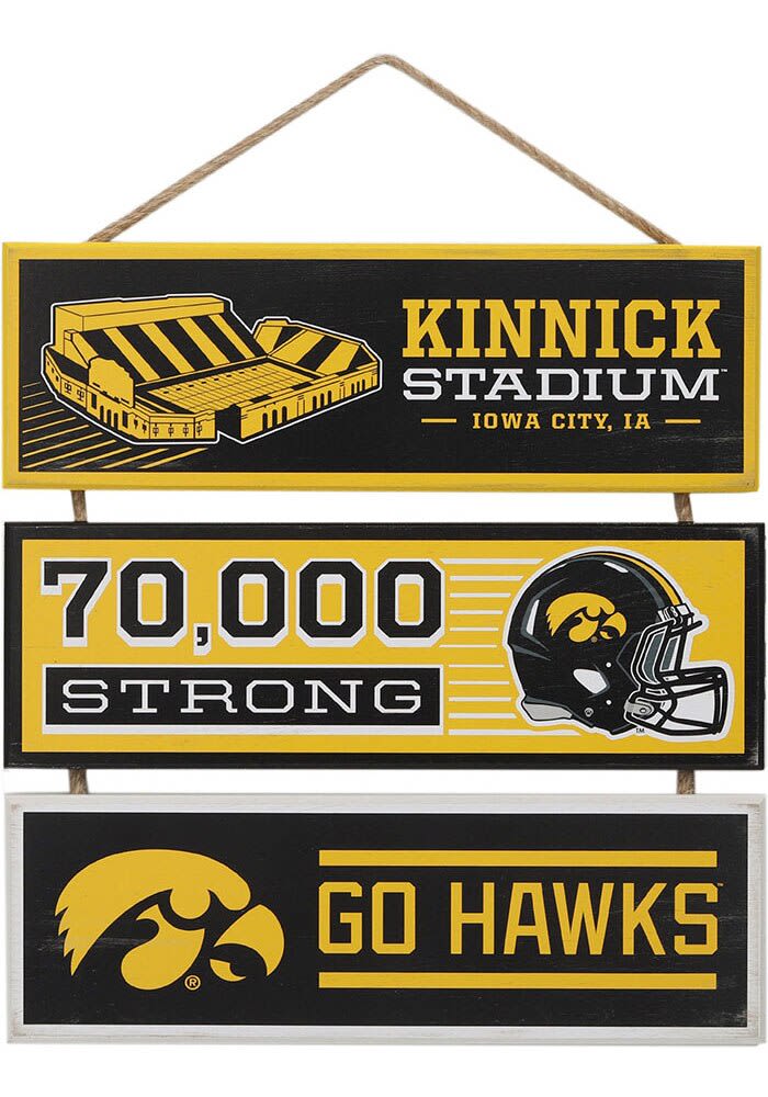 Iowa Hawkeyes Linked Sign BLACK - 6730297