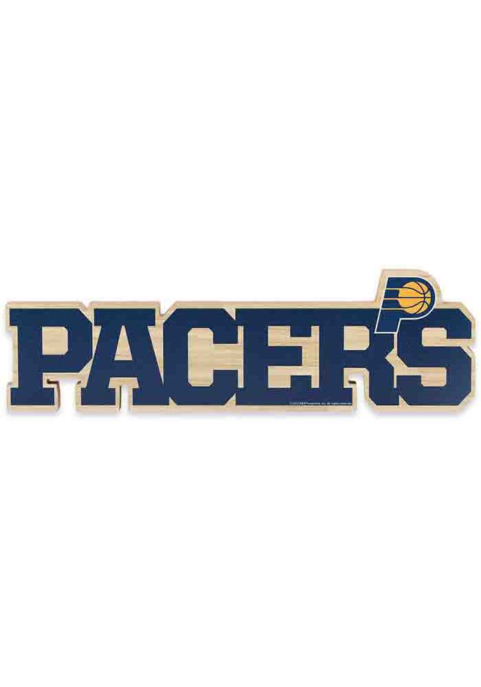 Indiana Pacers Wood Logo Sign Blue - 6730938