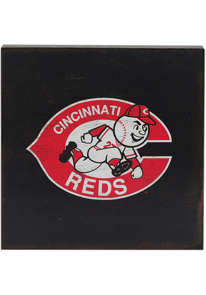 Cincinnati Reds Retro Deep Wood Block Sign Red - 67360125