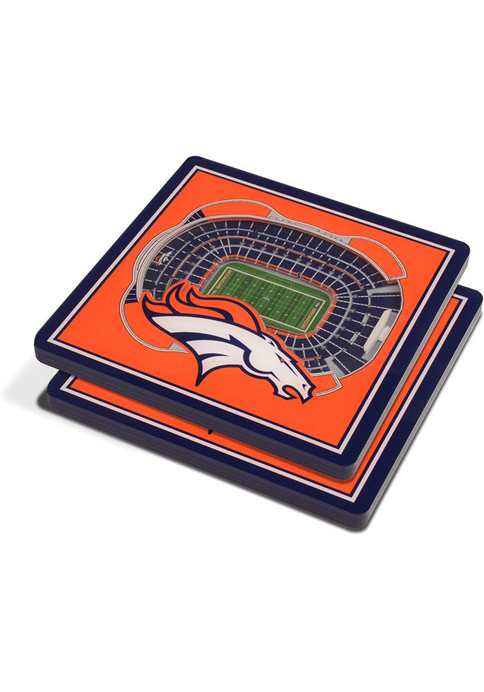 Denver Broncos ORANGE 3D Stadium View Coaster - 6860436