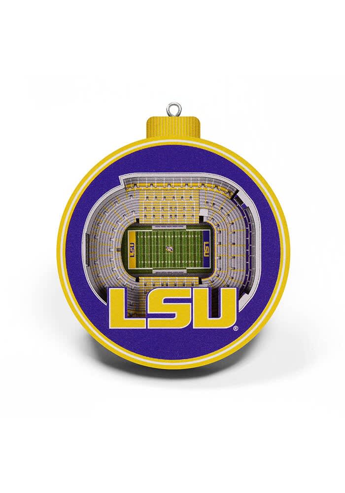 LSU Tigers PURPLE 3D Stadium View Ornament - 6860577