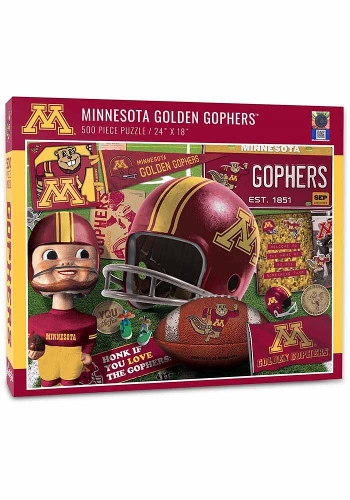 Minnesota Golden Gophers Red 500 Piece Retro Puzzle - 6860880