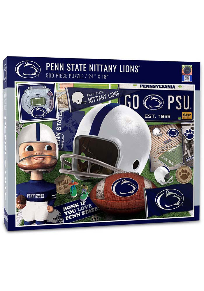 Penn State Nittany Lions BLUE 500 Piece Retro Puzzle - 6860910
