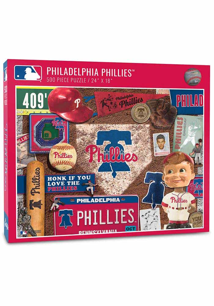 Philadelphia Phillies BLUE 500 Piece Retro Puzzle - 6860913