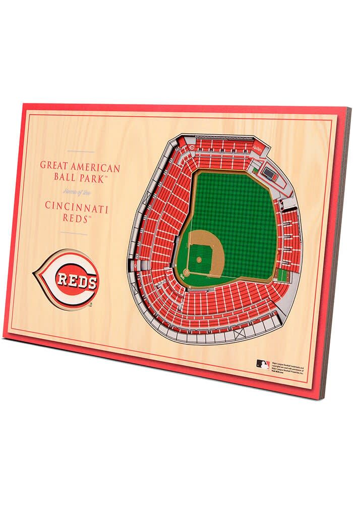 Cincinnati Reds 3D Desktop Stadium View Red Desk Accessory - 6861091