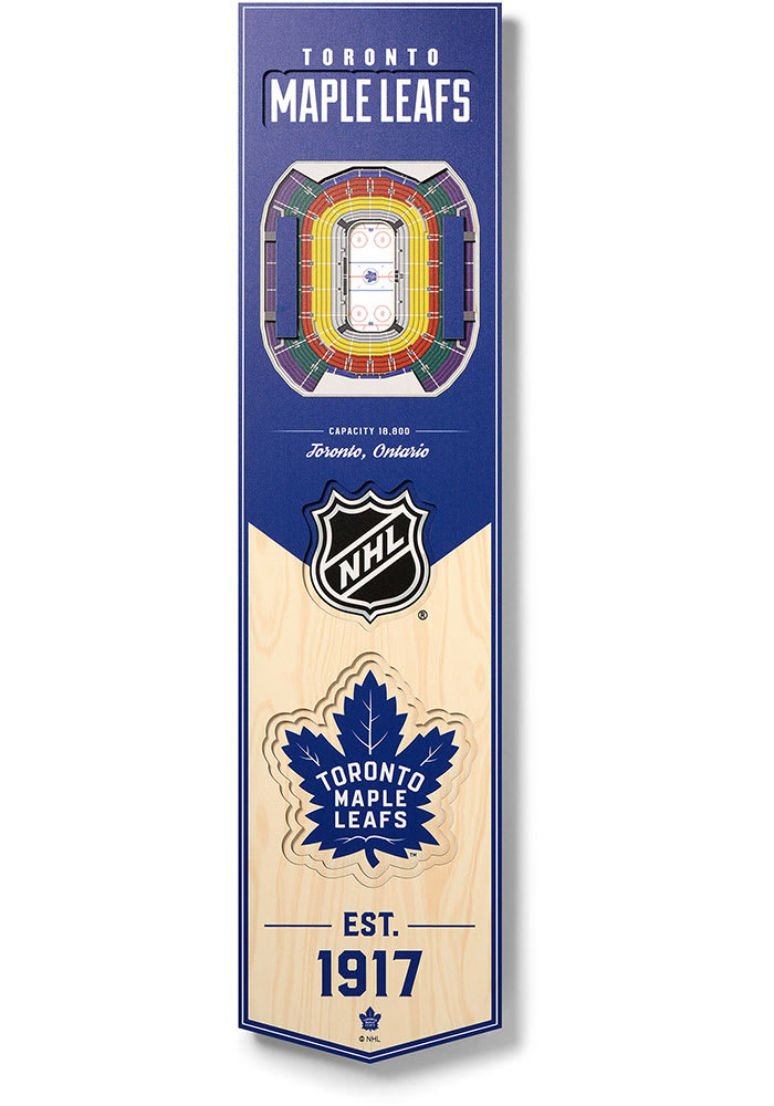 Toronto Maple Leafs 8x32 inch 3D Stadium Sign BLUE
