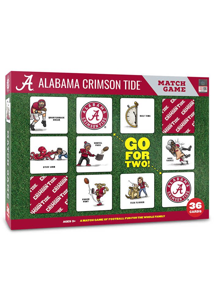Alabama Crimson Tide Toy | Alabama Crimson Tide Game WHITE Memory Match ...
