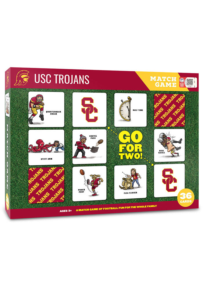 USC Trojans WHITE Memory Match Game - 6861666