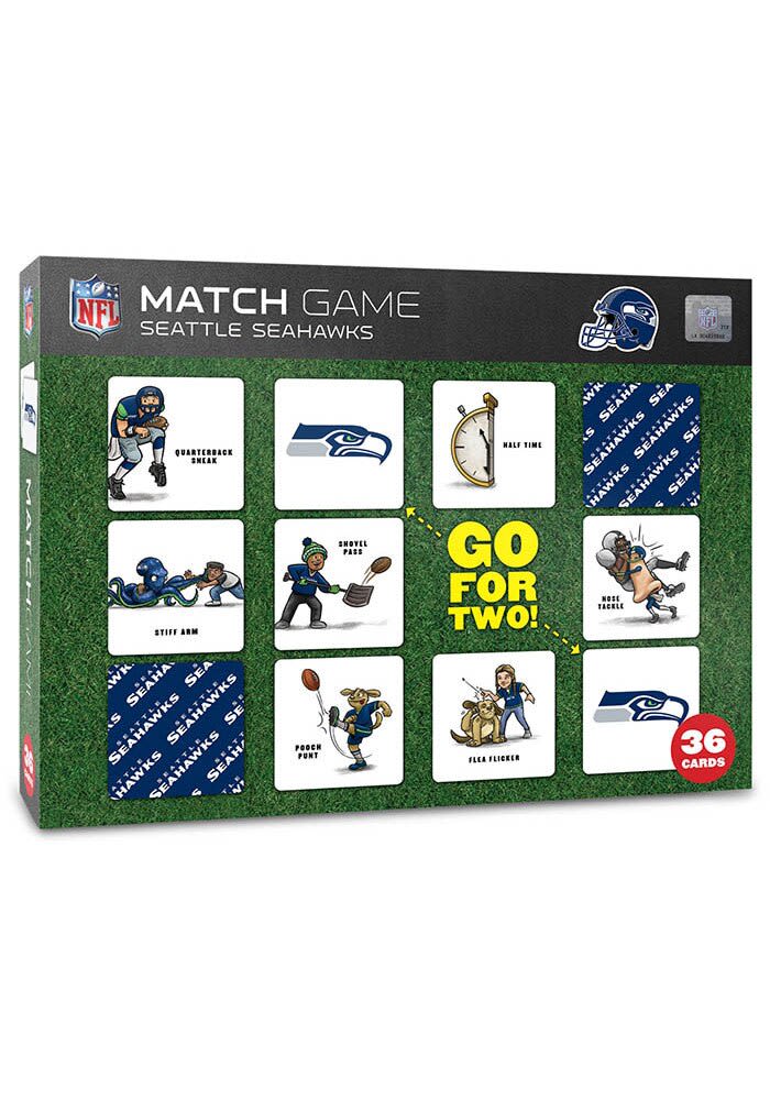 Seattle Seahawks Toy | Seattle Seahawks Game WHITE Memory Match - 6861723