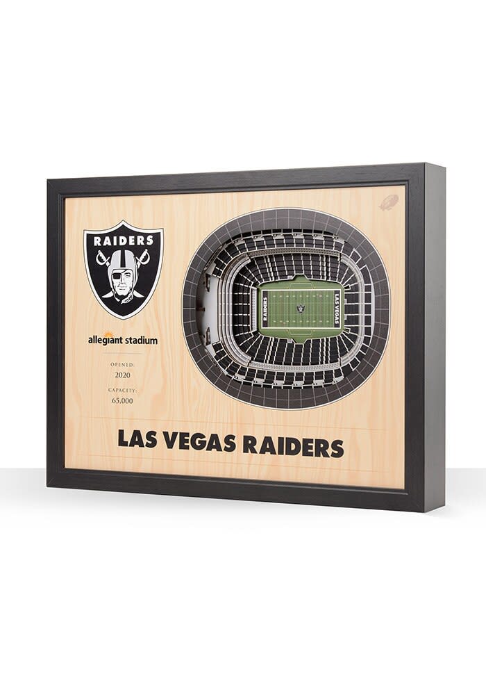Las Vegas Raiders BLACK 3D Stadium View Wall Art - 6862005