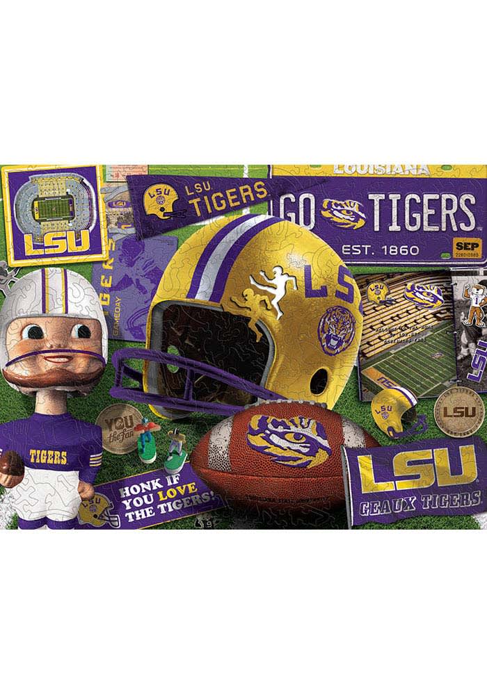 LSU Tigers Wooden Retro Puzzle