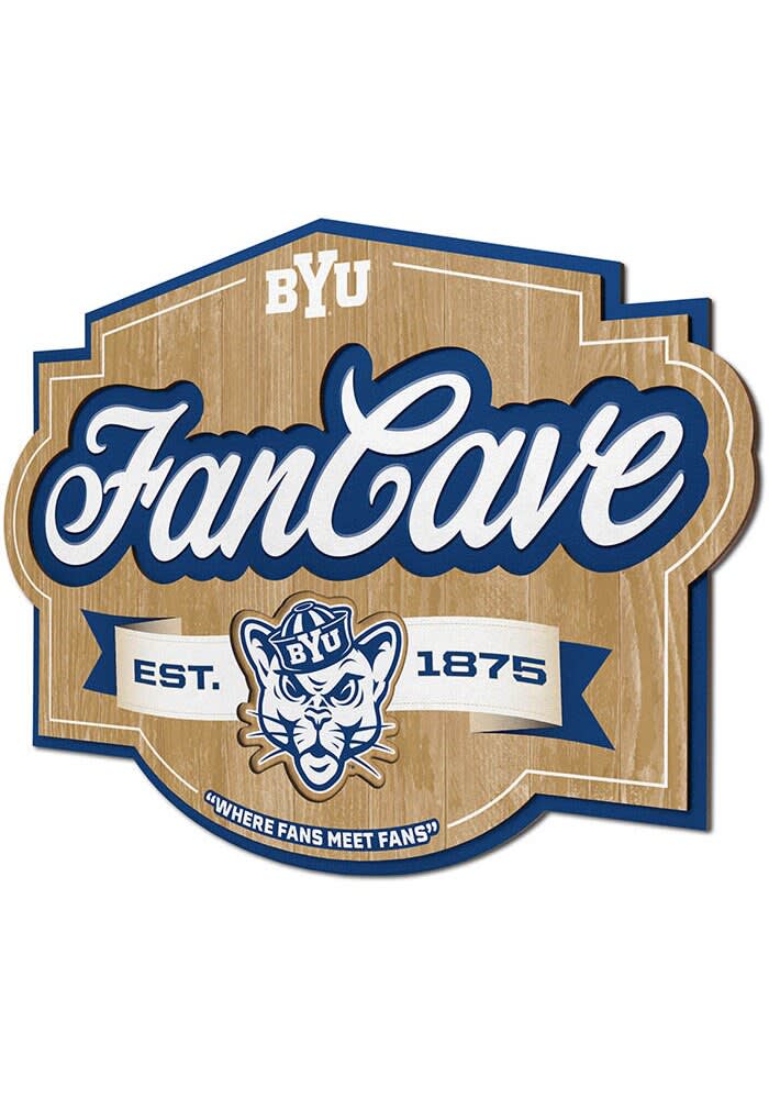 BYU Cougars Fan Cave Sign BLUE