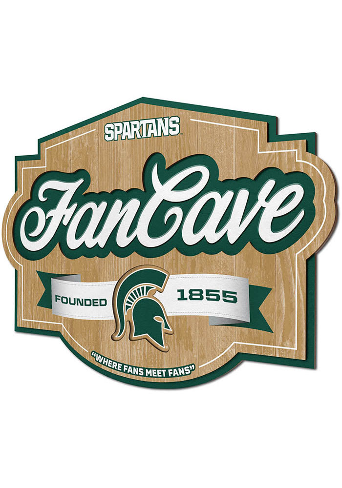 Michigan State Spartans GREEN Fan Cave Sign - 6862288