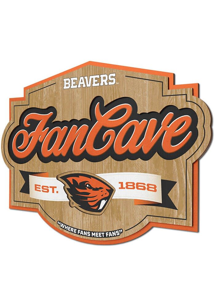 Oregon State Beavers Fan Cave Sign ORANGE - 6862305