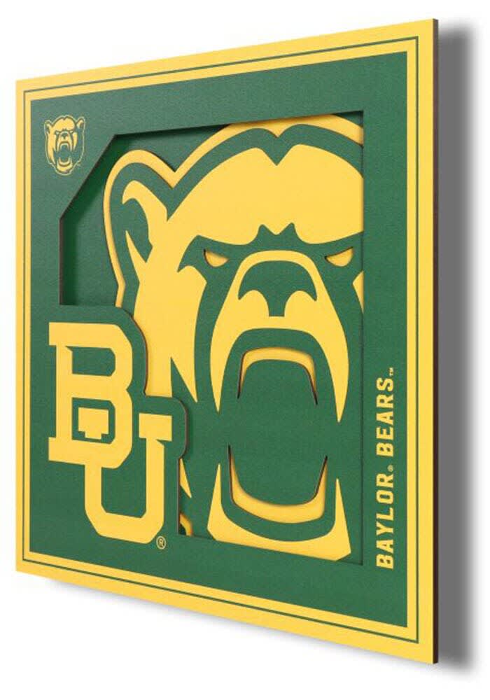 Baylor Bears 12x12 3D Logo Sign GREEN - 6862395