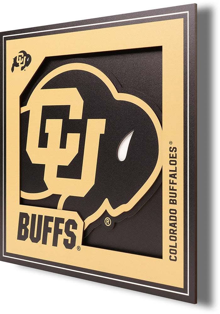Colorado Buffaloes 12x12 3D Logo Sign SILVER - 6862408