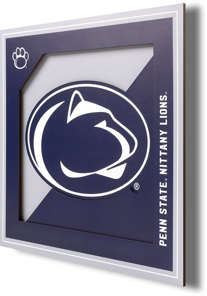 Penn State Nittany Lions BLUE 12x12 3D Logo Sign - 6862463
