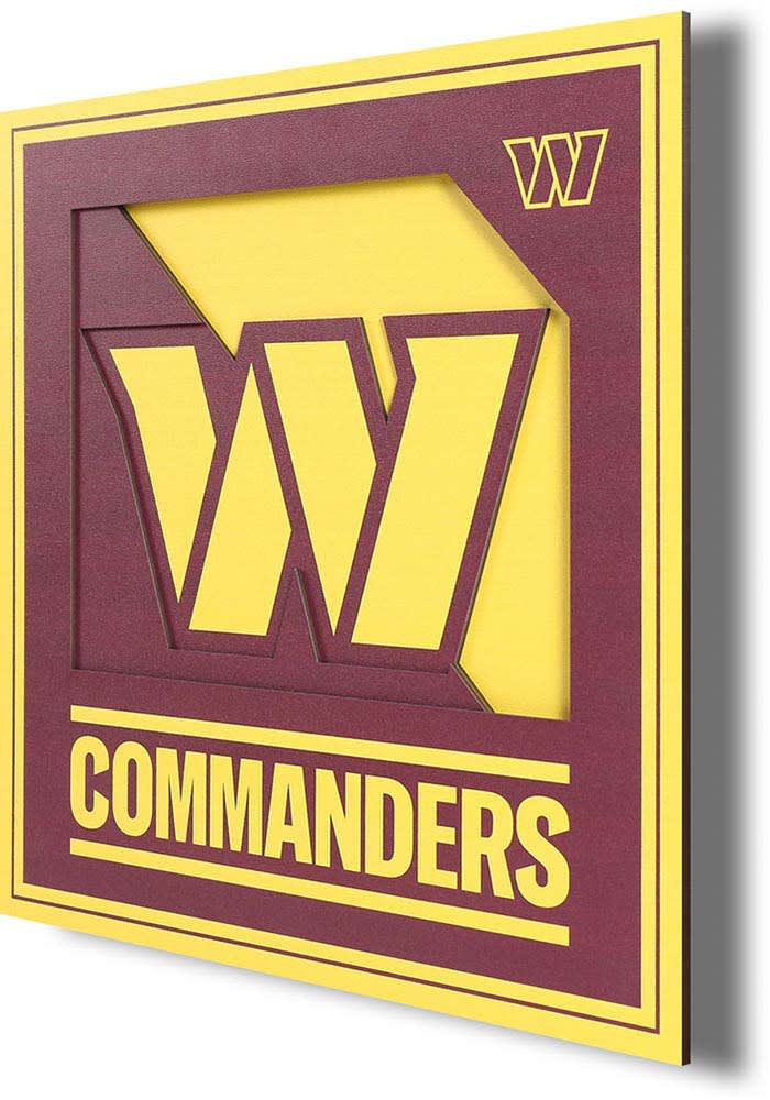 Washington Commanders 12x12 3D Logo Sign Red - 6862487