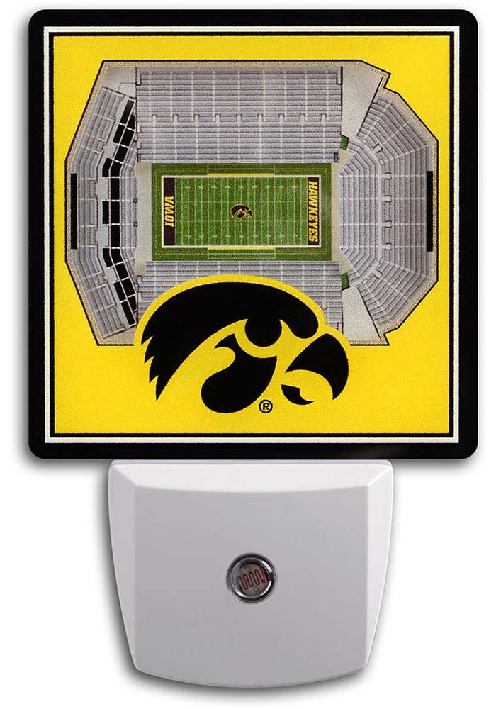 Iowa Hawkeyes BLACK 3D Stadium View Night Light - 6862695