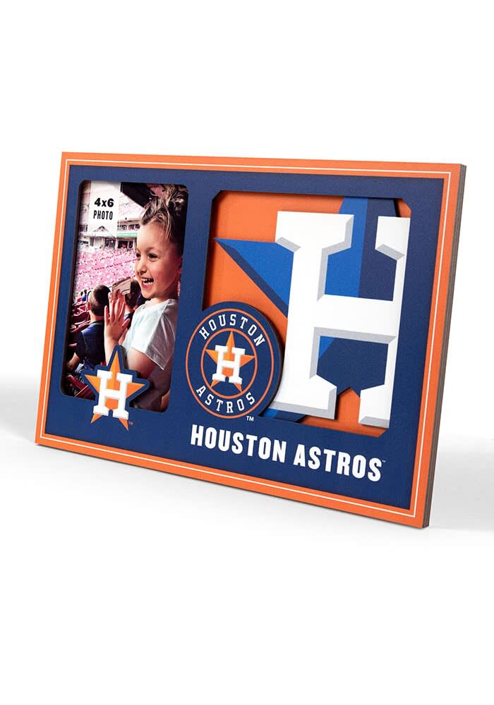 Houston Astros NAVY 3D Logo Picture Frame - 6863644