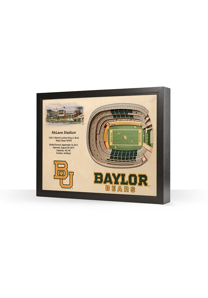 Baylor Bears 3D Stadium View Wall Art