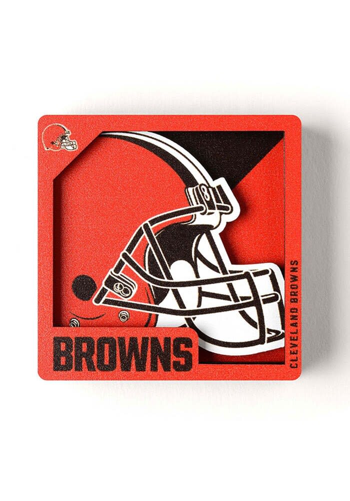 Cleveland Browns ORANGE 3D Logo Magnet - 68690302