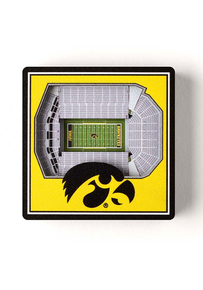 YELLOW Iowa Hawkeyes 3D Stadium View Magnet - 68690313