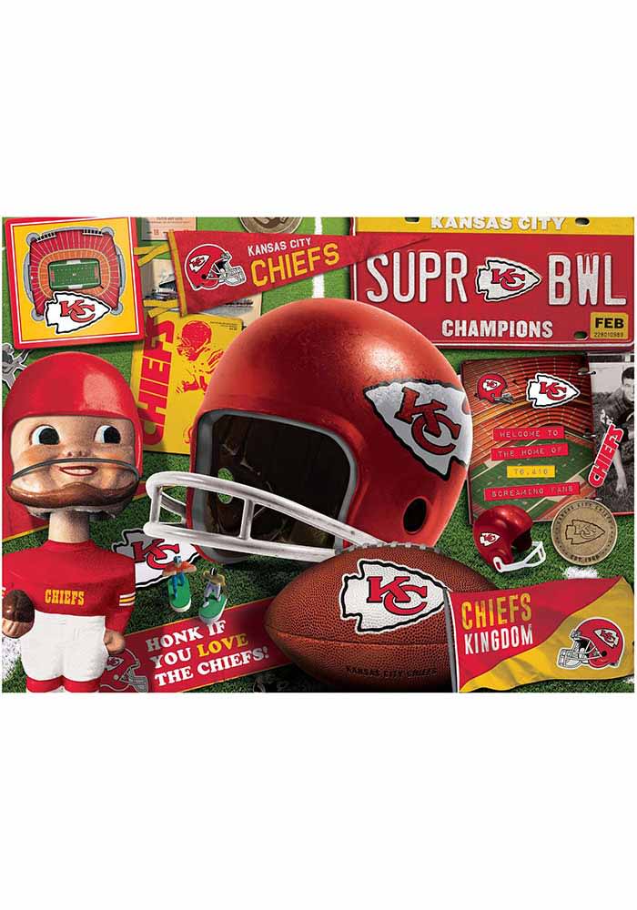 Kansas City Chiefs RED Retro Puzzle - 68690316